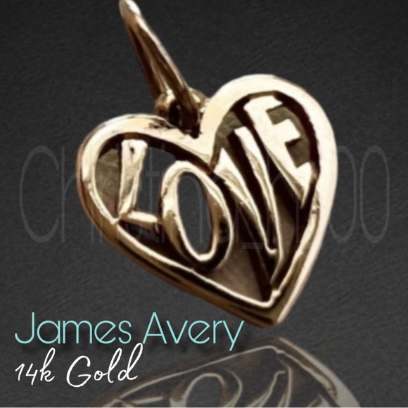 James Avery | Jewelry | 4k Gold Vintage James Avery Love In Heart Charm ...